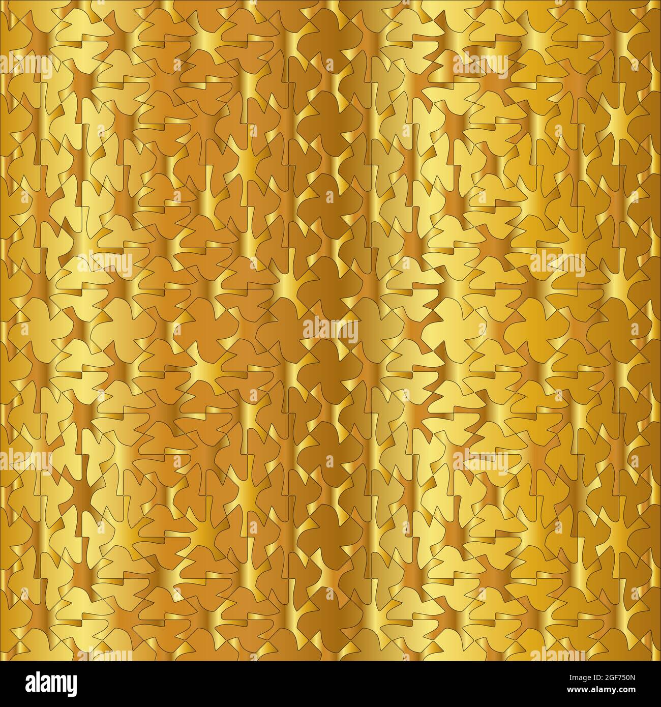 Geometric vector pattern with yellow and white gradient. gold ornament ...