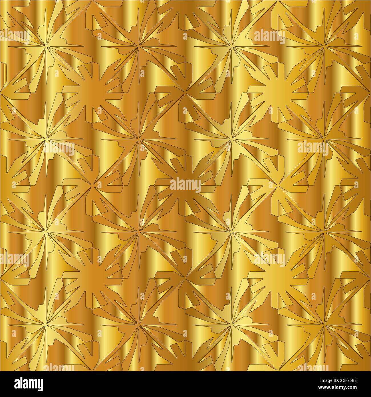 Geometric vector pattern with yellow and white gradient. gold ornament ...