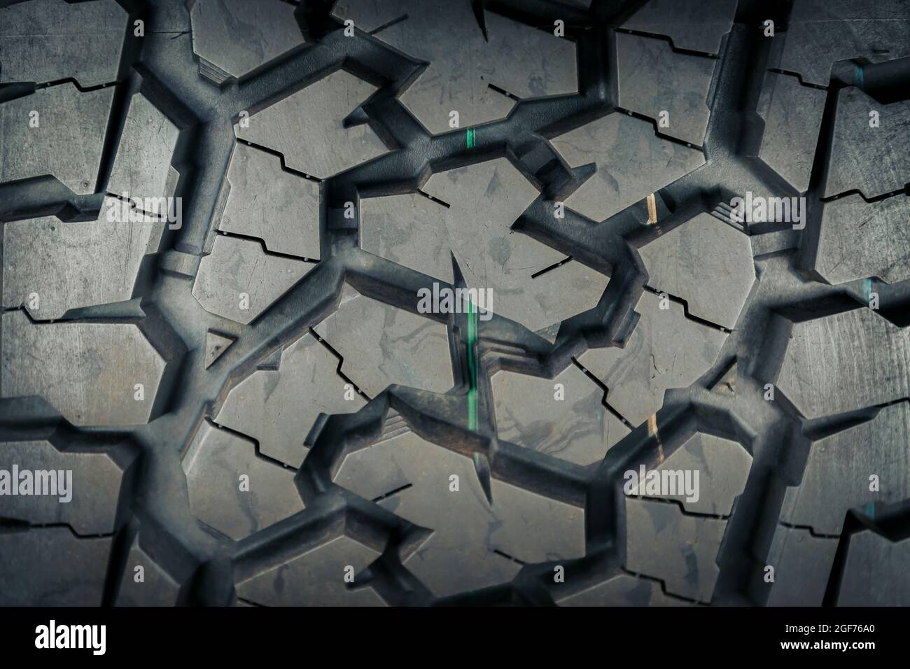 Close-up of all terrain tire patterns and textures, use for abstract ...