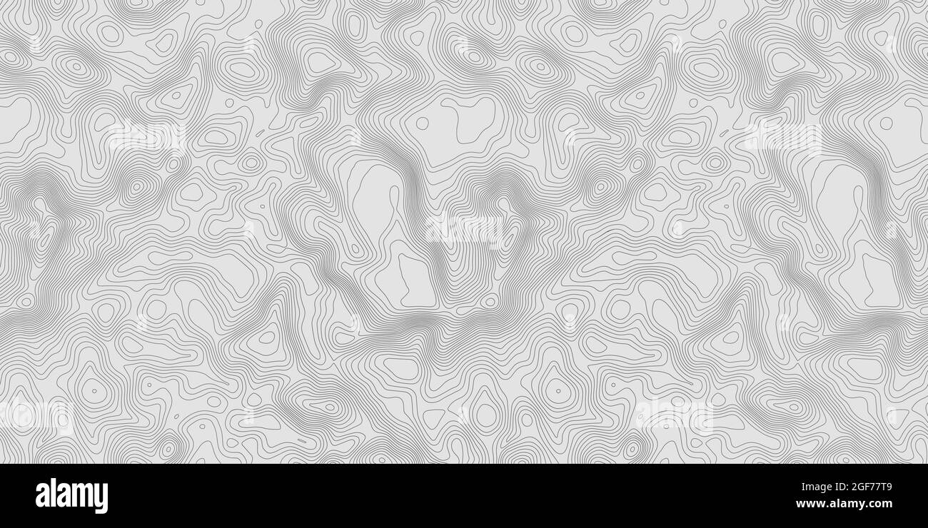 Seamless topographic map. Grey contours vector topography. Geographic ...