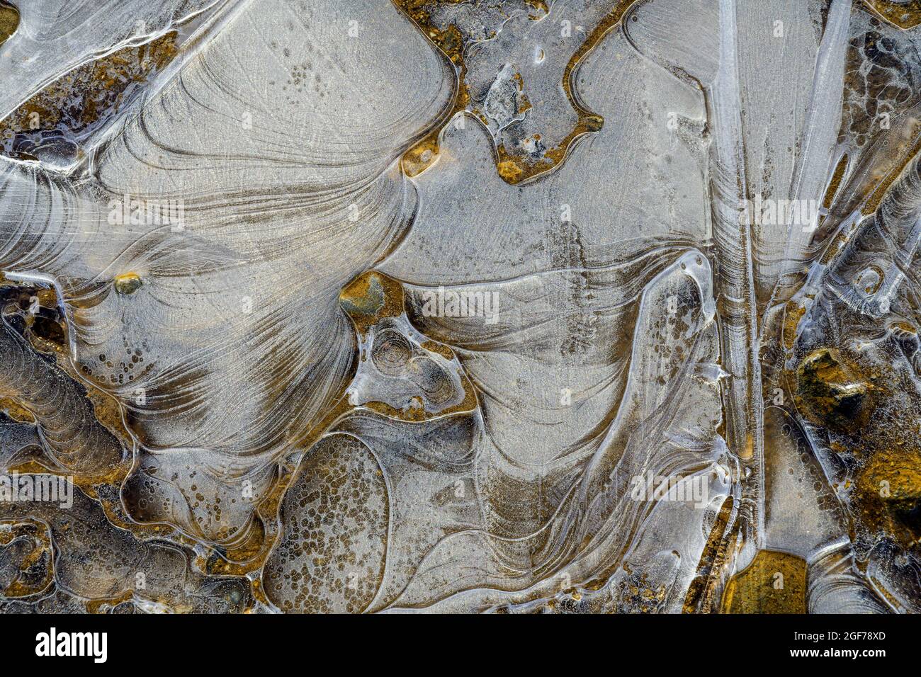 Ice structures on the ground, Kerlingarfjoell, Suourland, Iceland Stock ...
