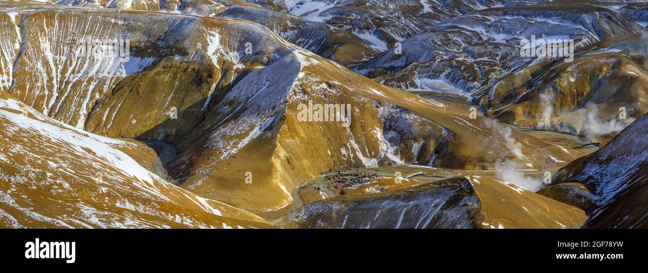 Hot spring area Hveradalir, Kerlingarfjoell, Suourland, Iceland Stock ...