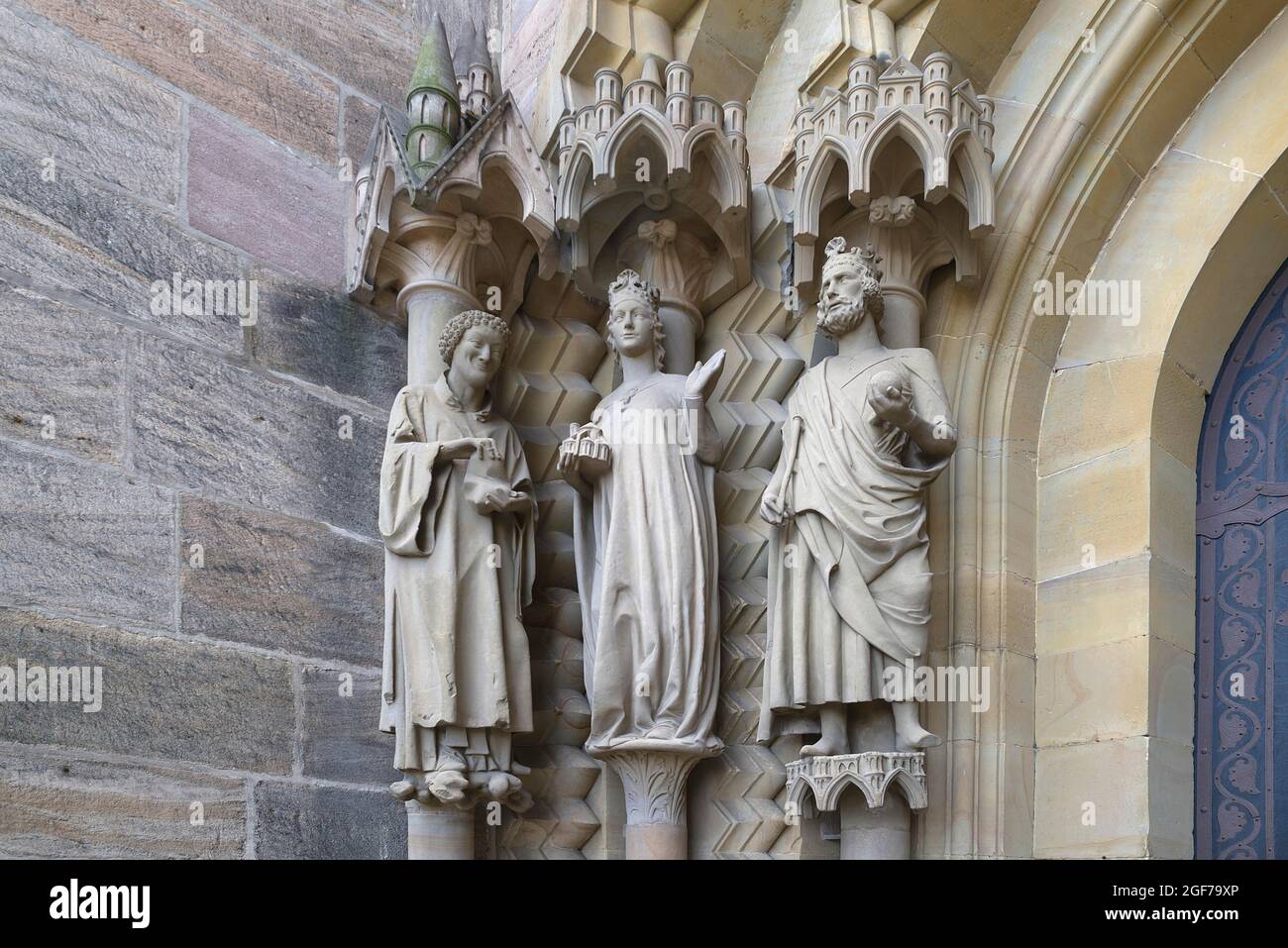 Sculptures at the Adam's Gate around 1230, St. Stephen on the left ...