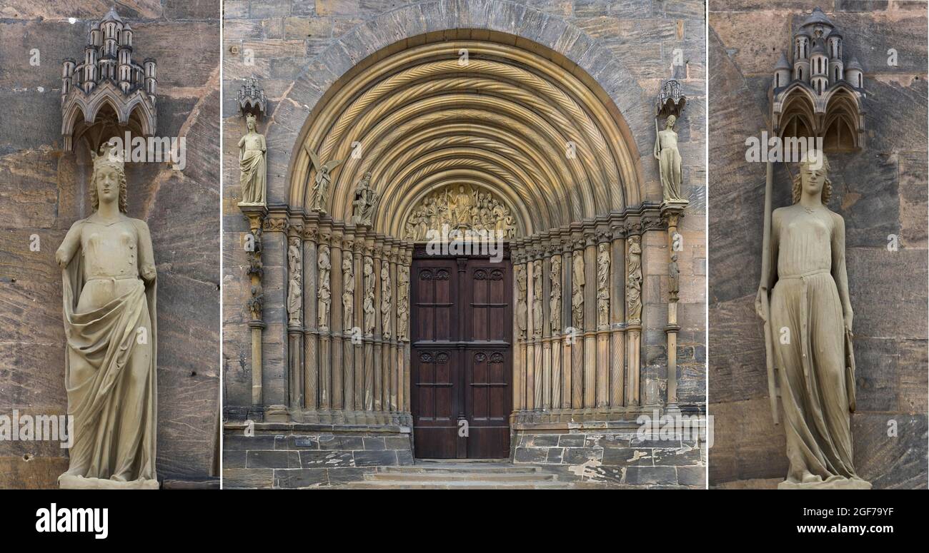 The prince's portal around 1230, on the left Ecclesia, stands for the ...