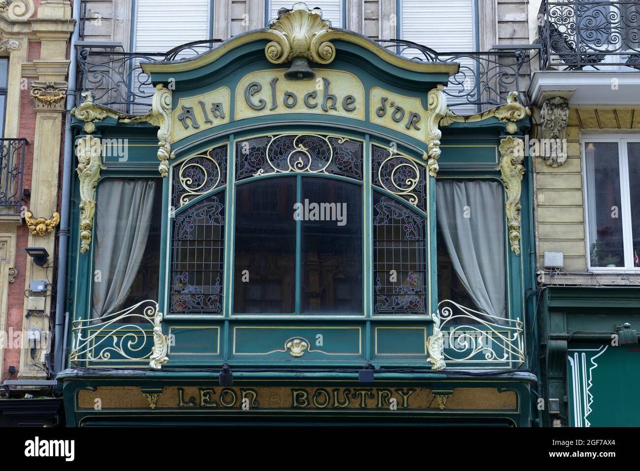 Old house facade in Lille, France Stock Photo - Alamy