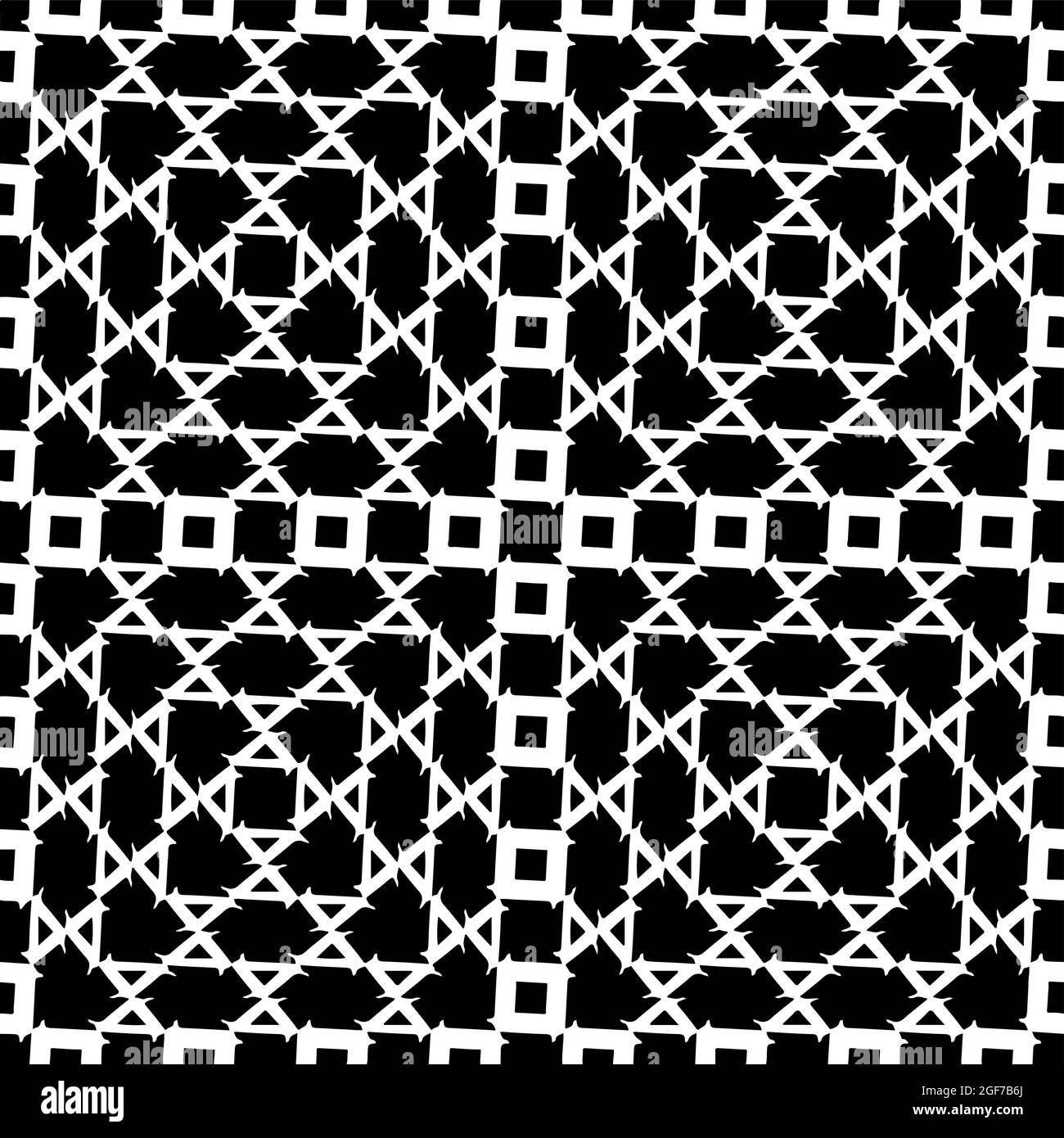 Seamless vector pattern in geometric ornamental style. Black ornament ...