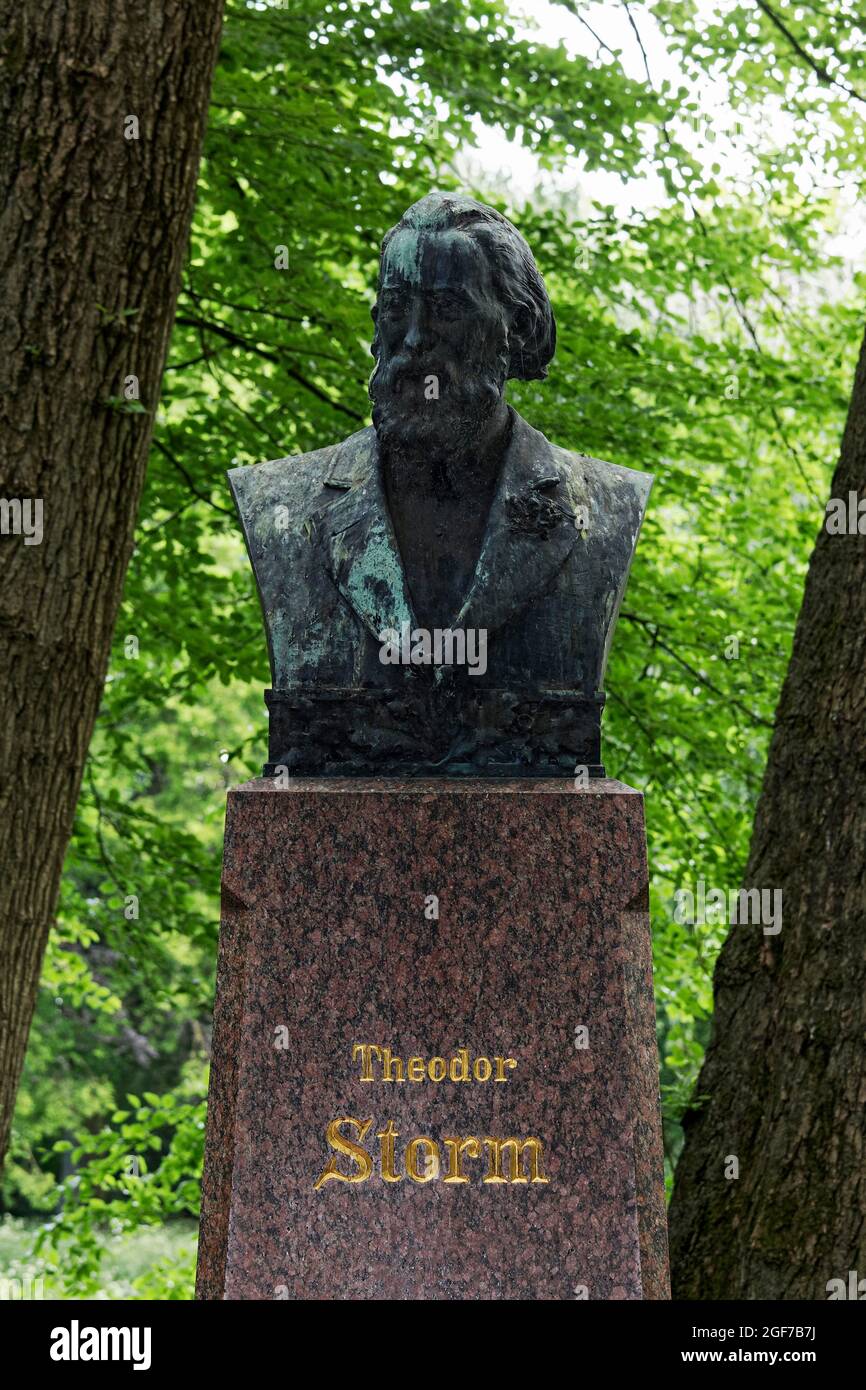 Theodor Storm Monument in the Castle Park, Husum, North Frisia ...