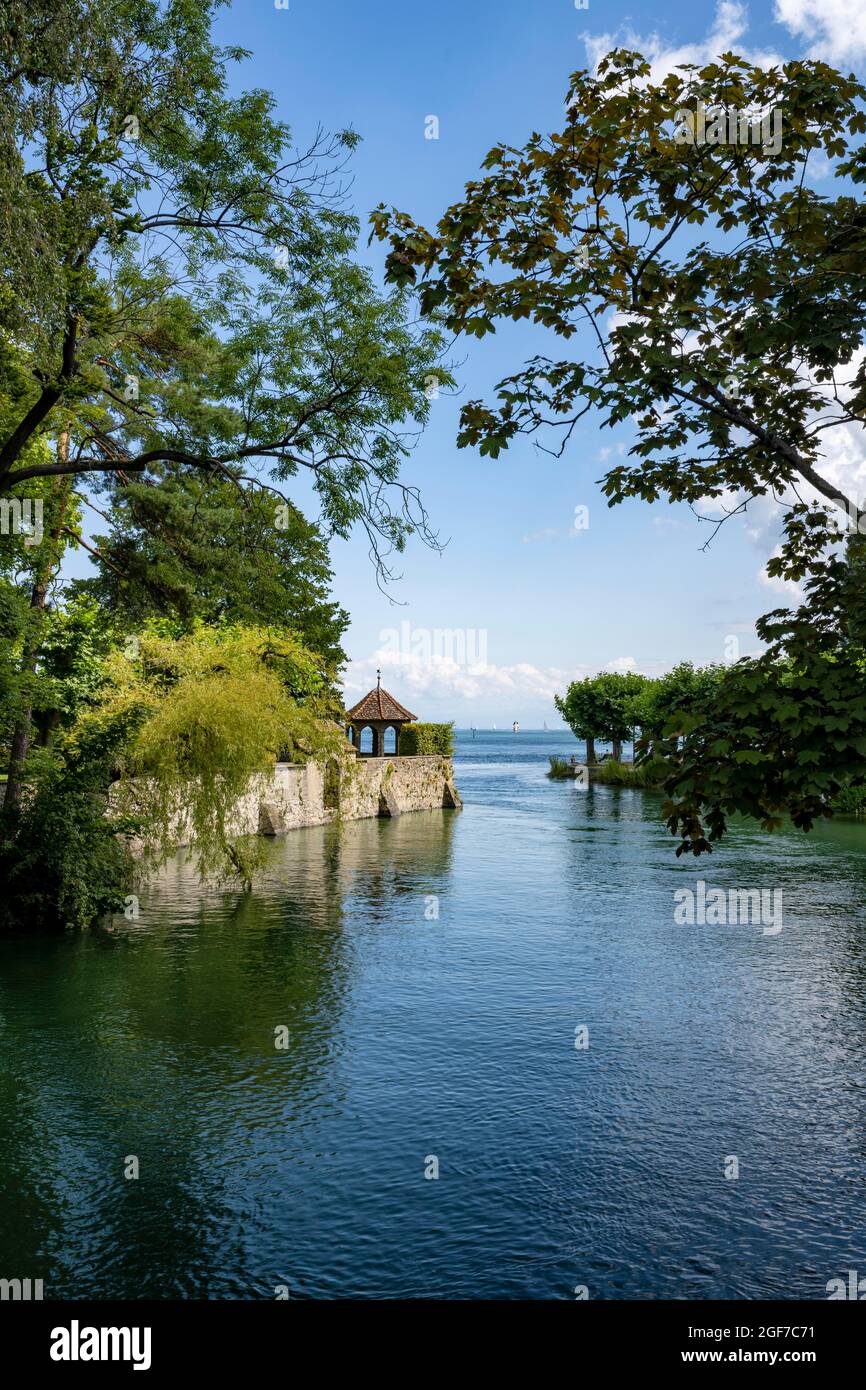 Constance, Swan Pond in the City Garden of Constance, Constance County ...