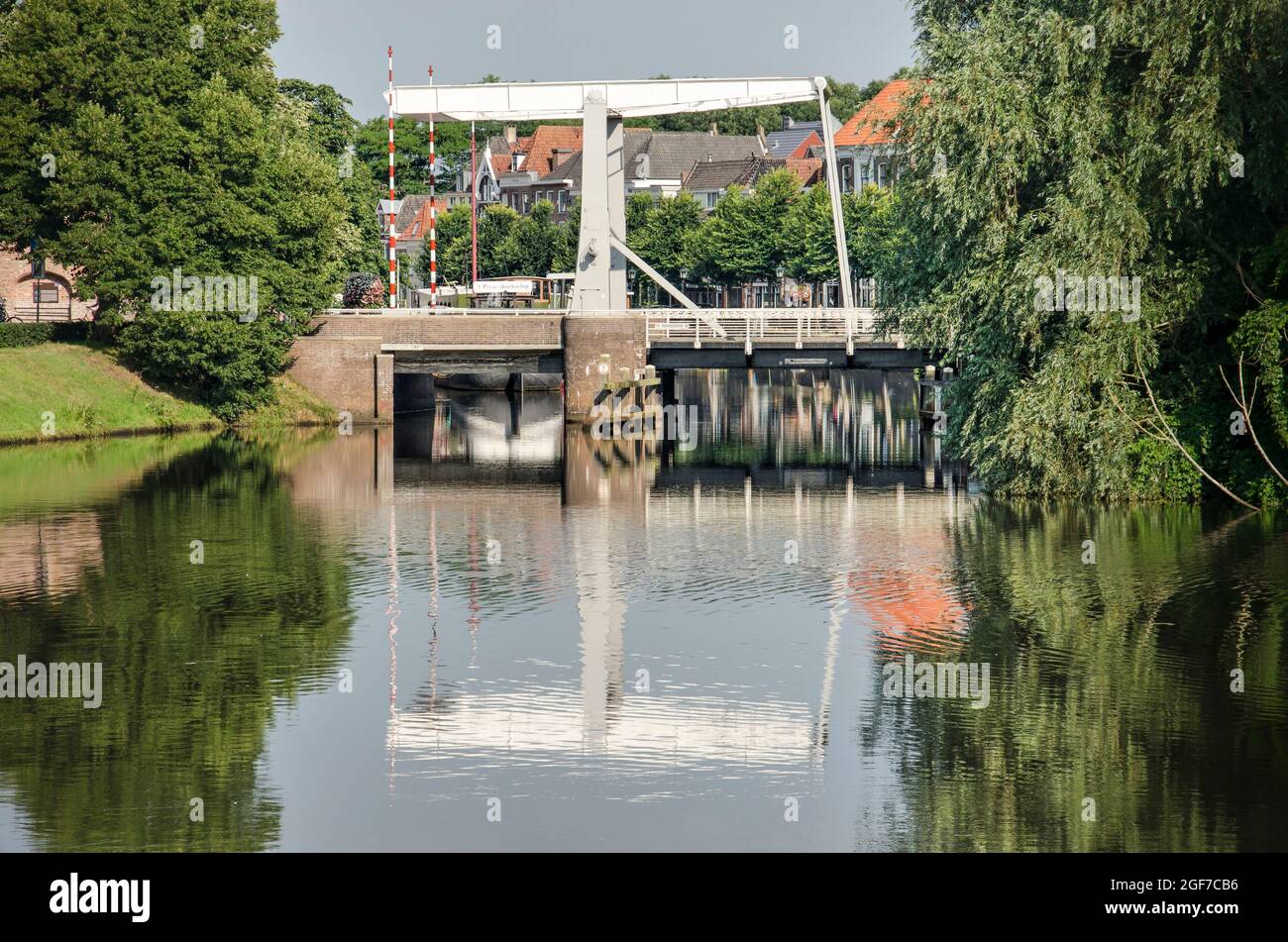 Zwolle, The Netherlands, August 4, 2021: the Diezerpoorten bridge is a ...