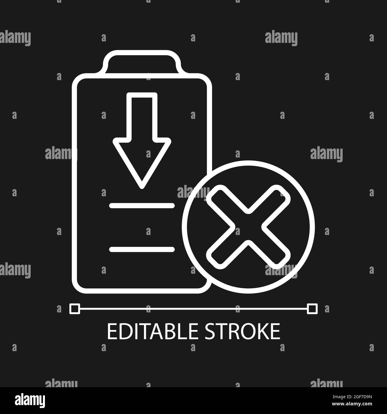 Dont fully drain battery white linear manual label icon for dark theme ...