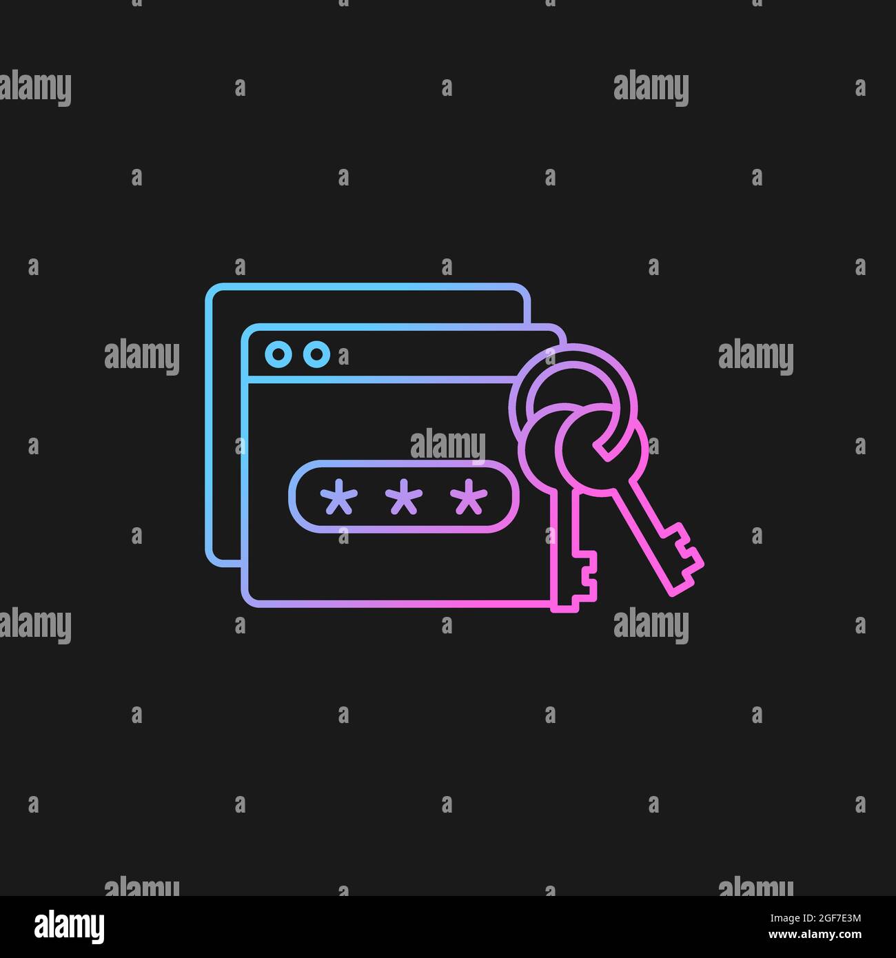 Password management gradient vector icon for dark theme Stock Vector ...