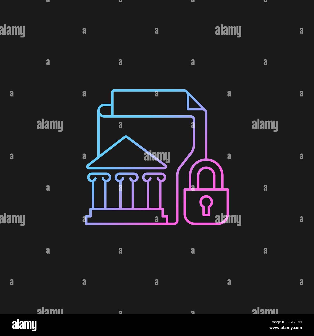 Classified information gradient vector icon for dark theme Stock Vector ...