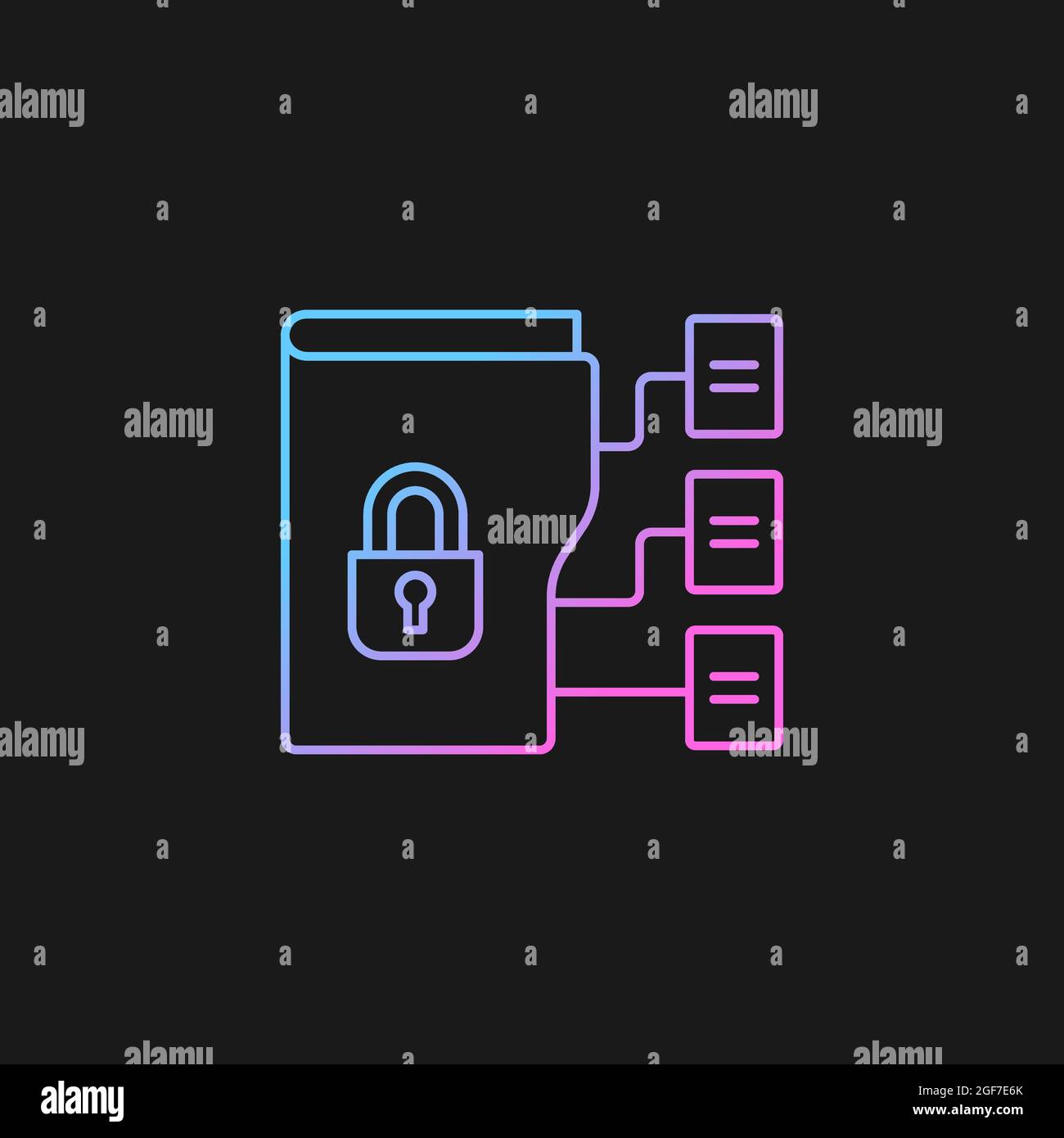 Data classification gradient vector icon for dark theme Stock Vector ...