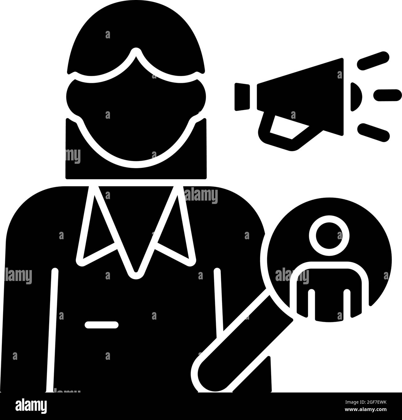 Marketing manager black glyph icon Stock Vector Image & Art - Alamy