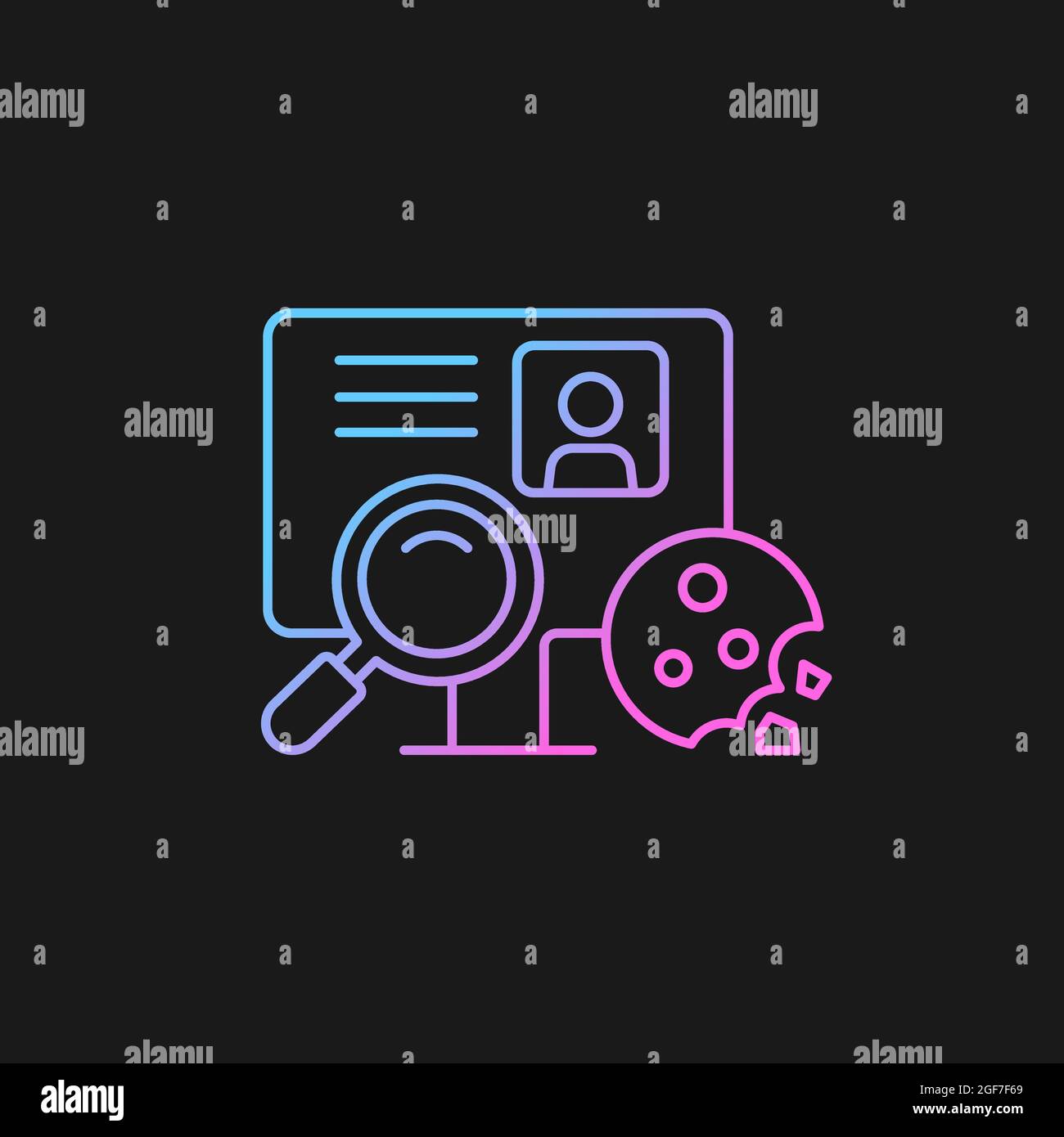 Cookie id gradient vector icon for dark theme Stock Vector Image & Art ...