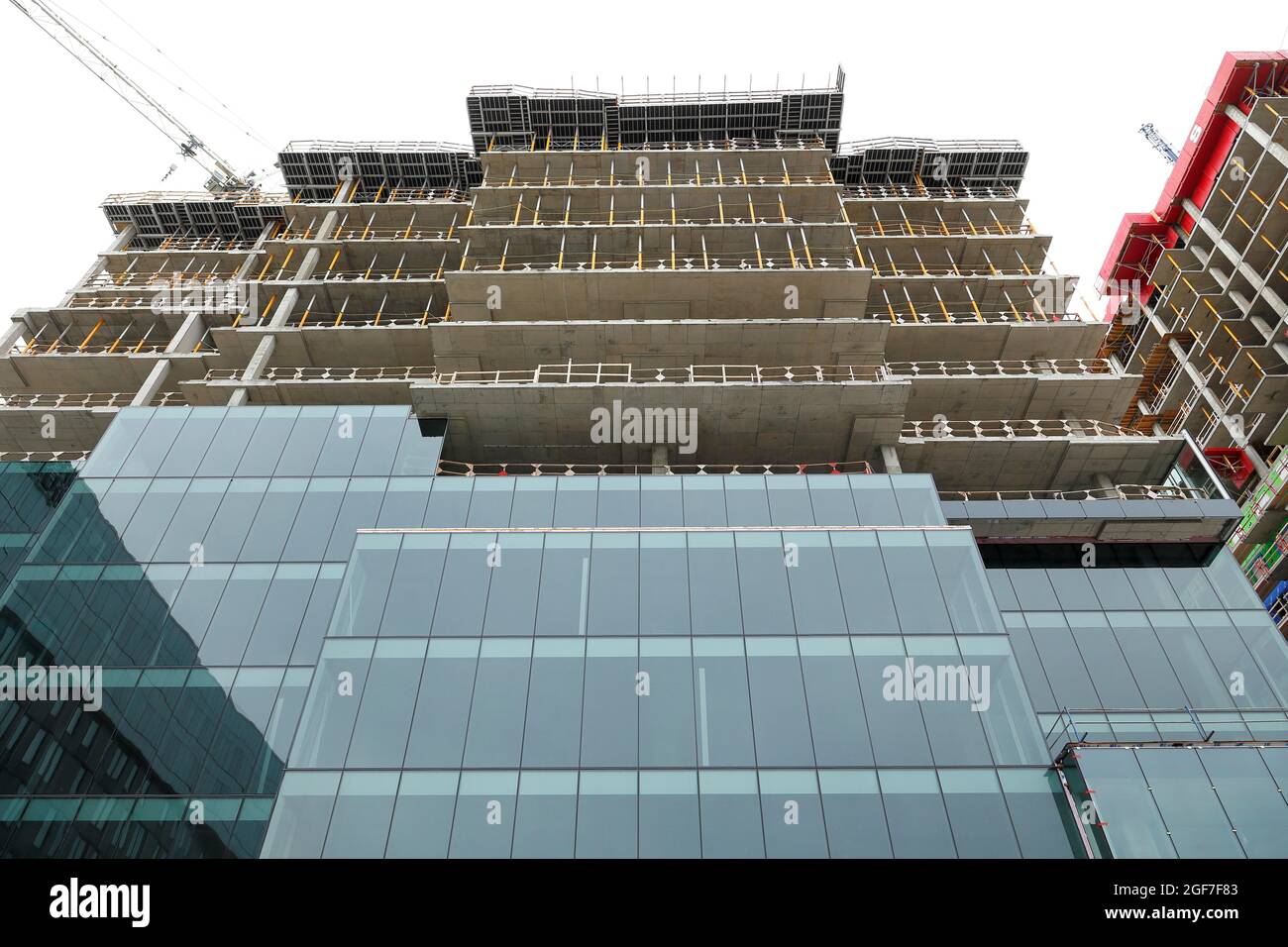 Construction of a building, Brossard, Province of Quebec, Canada Stock ...