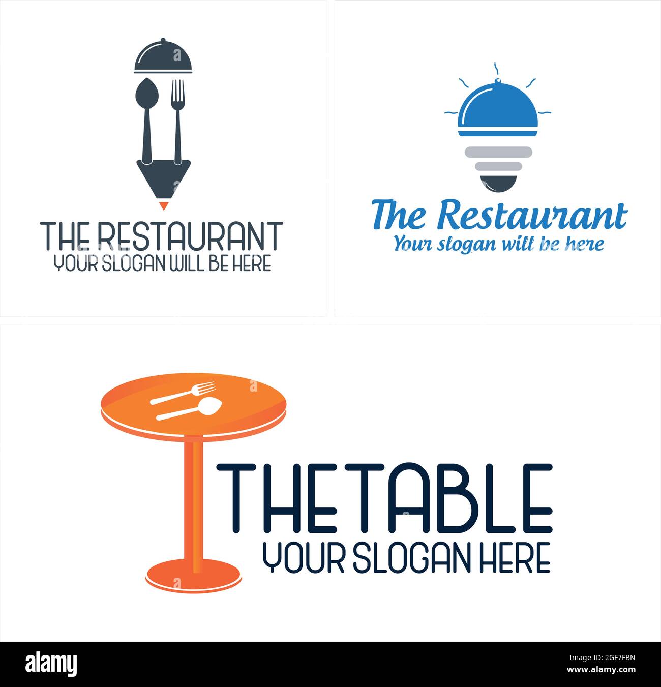 The restaurant business food drink catering logo design Stock Vector ...