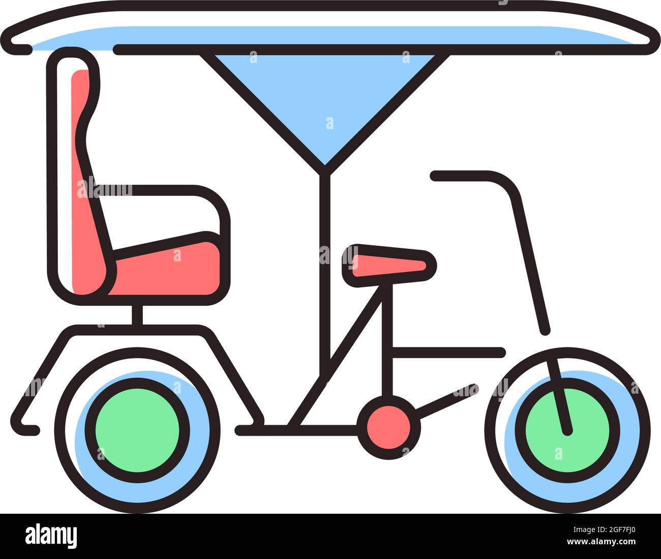 Bicitaxi RGB color icon Stock Vector Image & Art - Alamy