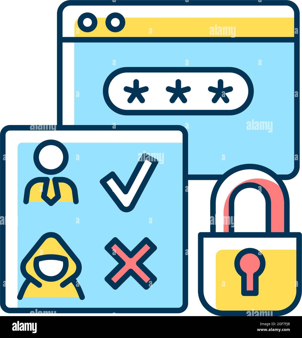 Access control RGB color icon Stock Vector Image & Art - Alamy