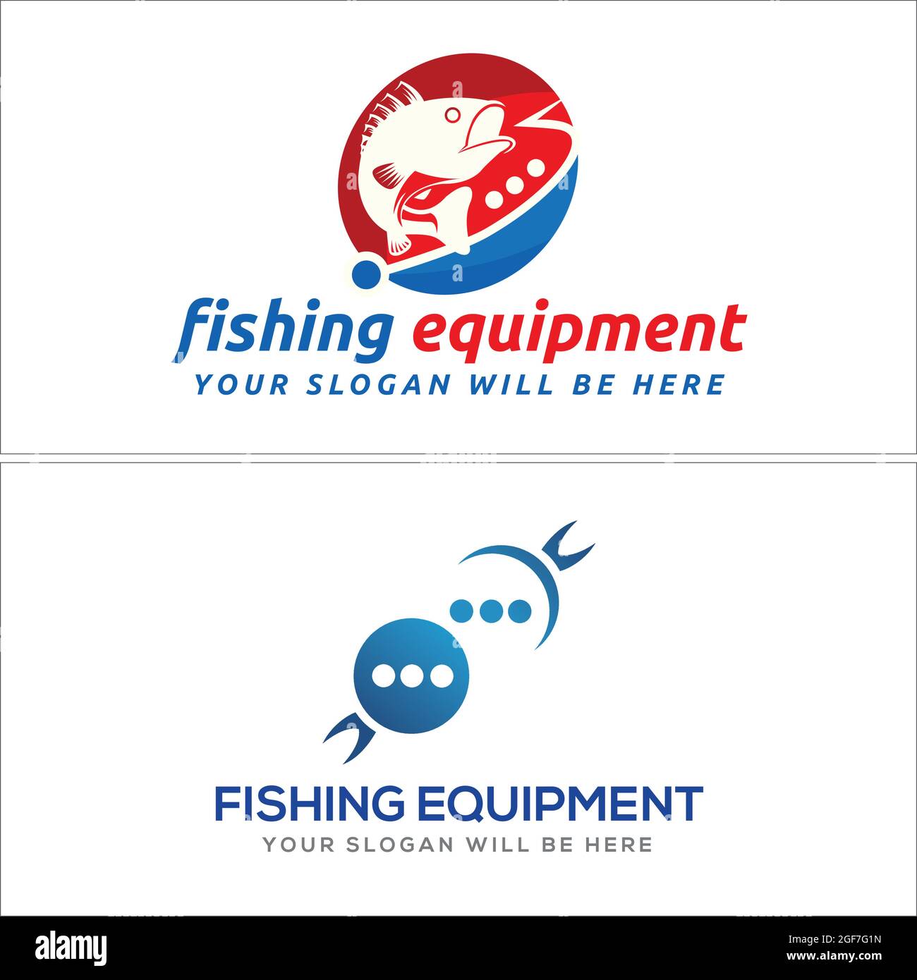 Retail E-commerce fishing business logo design Stock Vector Image & Art ...