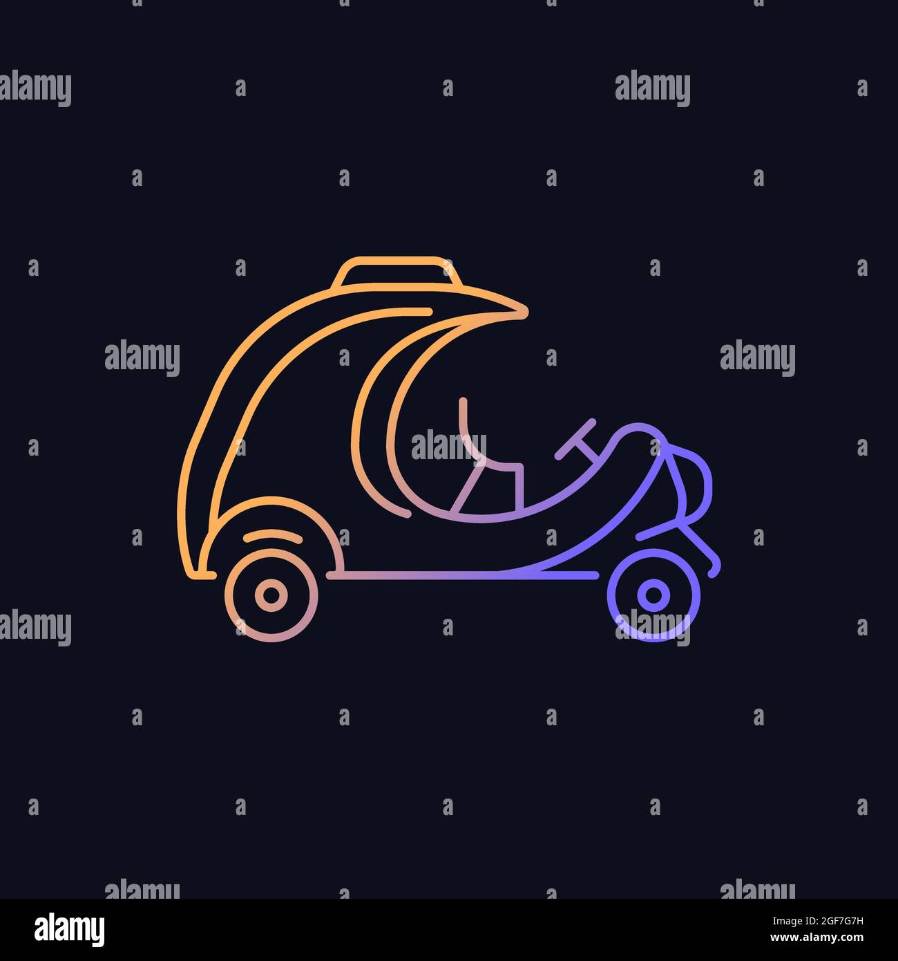Coco taxi gradient vector icon for dark theme Stock Vector Image & Art ...