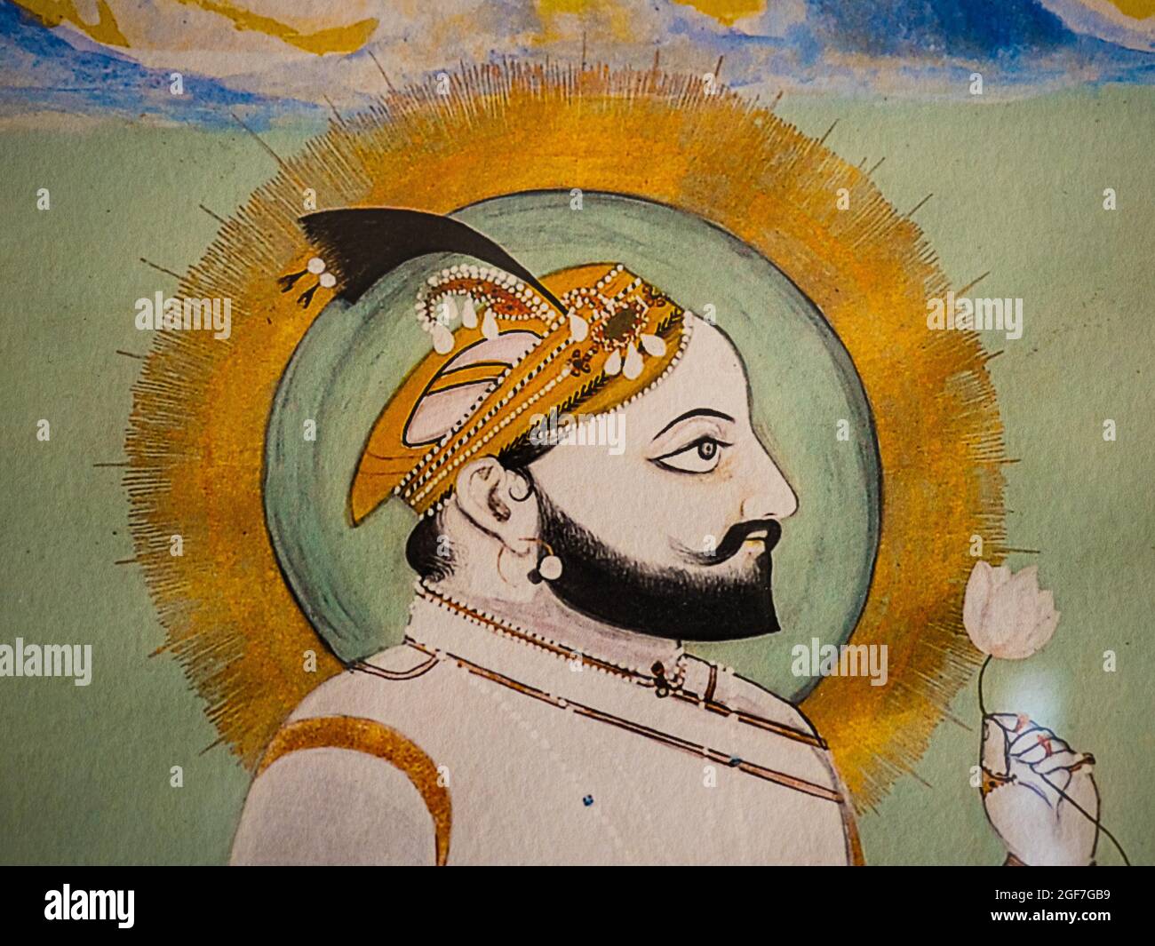 Sangram Singh II, portrait, City Palace, Udaipur, Rajasthan, India ...