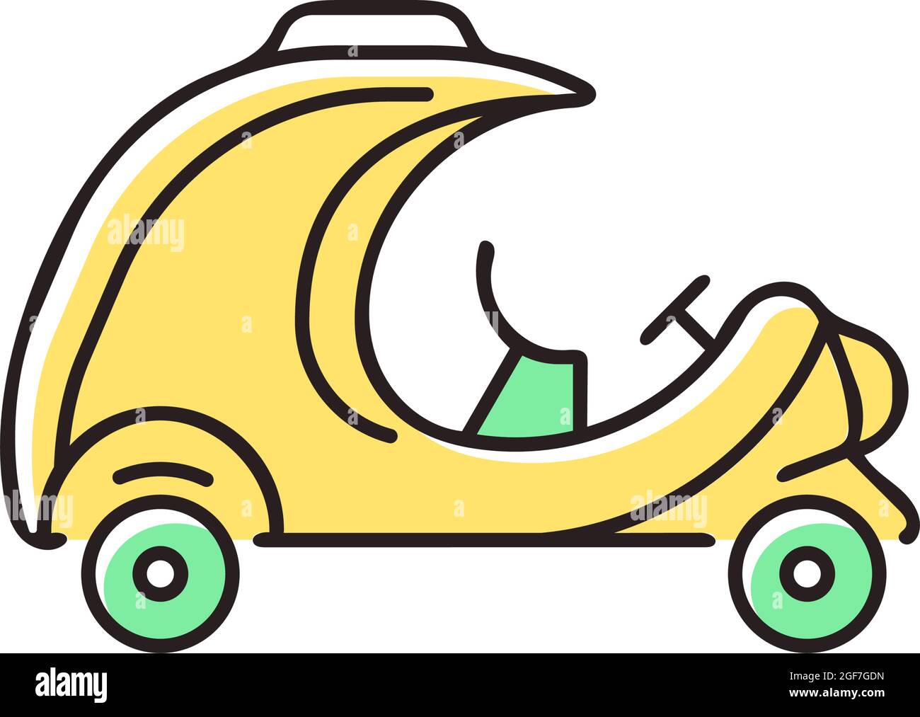 Coco taxi RGB color icon Stock Vector Image & Art - Alamy