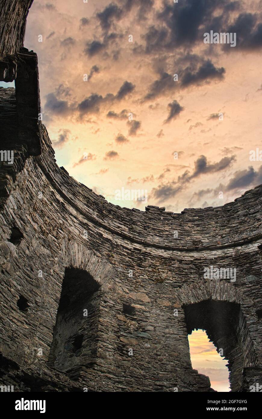 Dolbadarn Castle, evening, sunset Stock Photo - Alamy