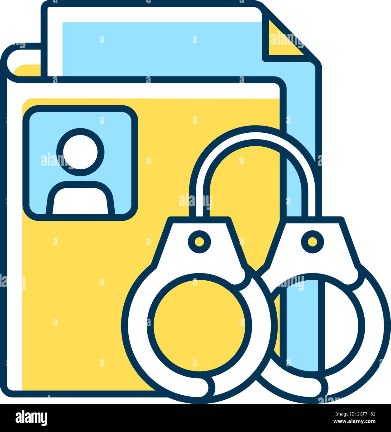 Sealing criminal records RGB color icon Stock Vector Image & Art - Alamy