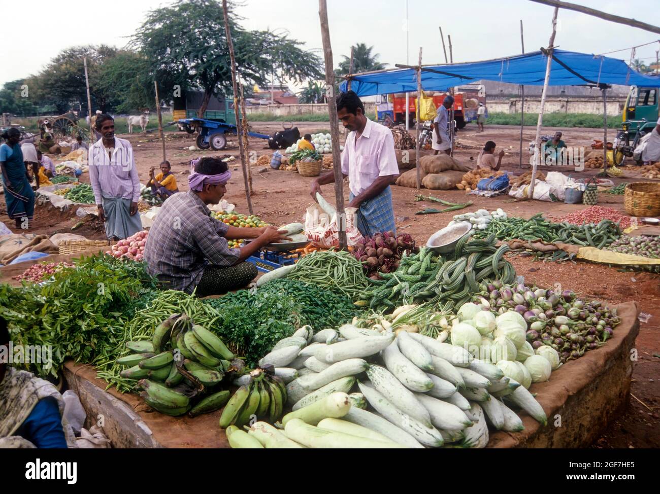 Weekly market at Perundurai near Erode in Tamil Nadu, India Stock Photo ...