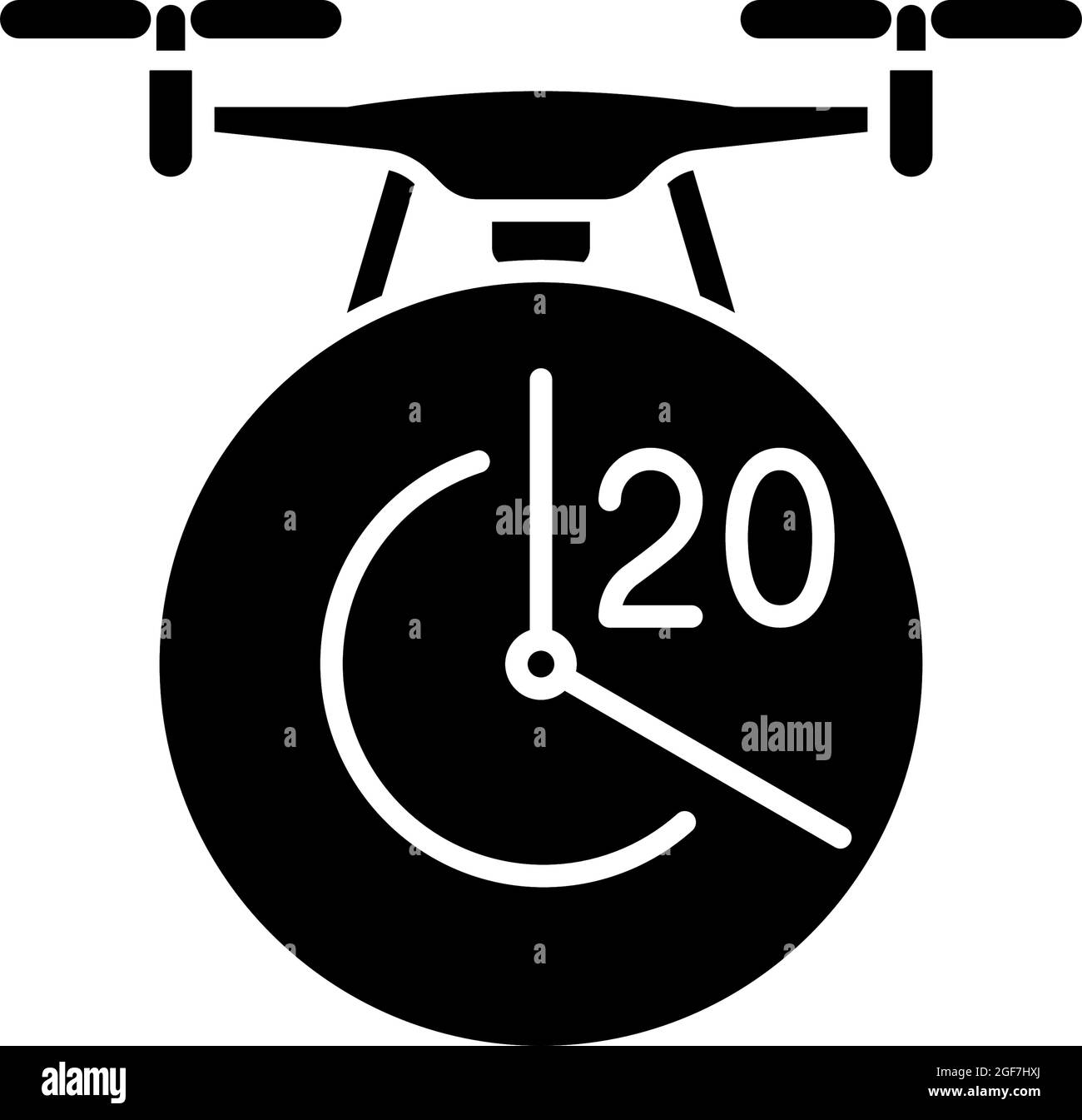 Maximum flight time black glyph manual label icon Stock Vector Image ...