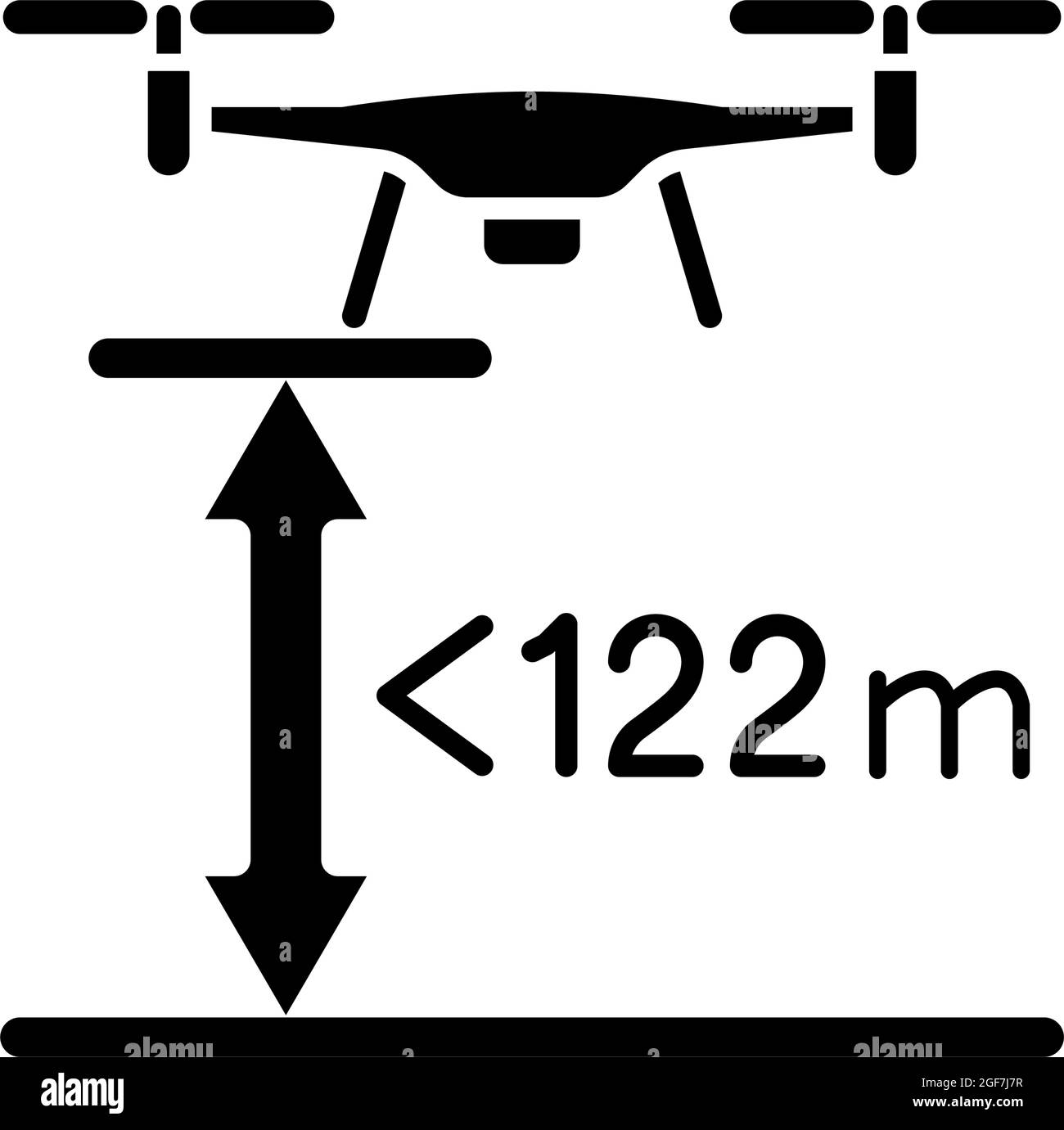 Max flight height black glyph manual label icon Stock Vector Image ...