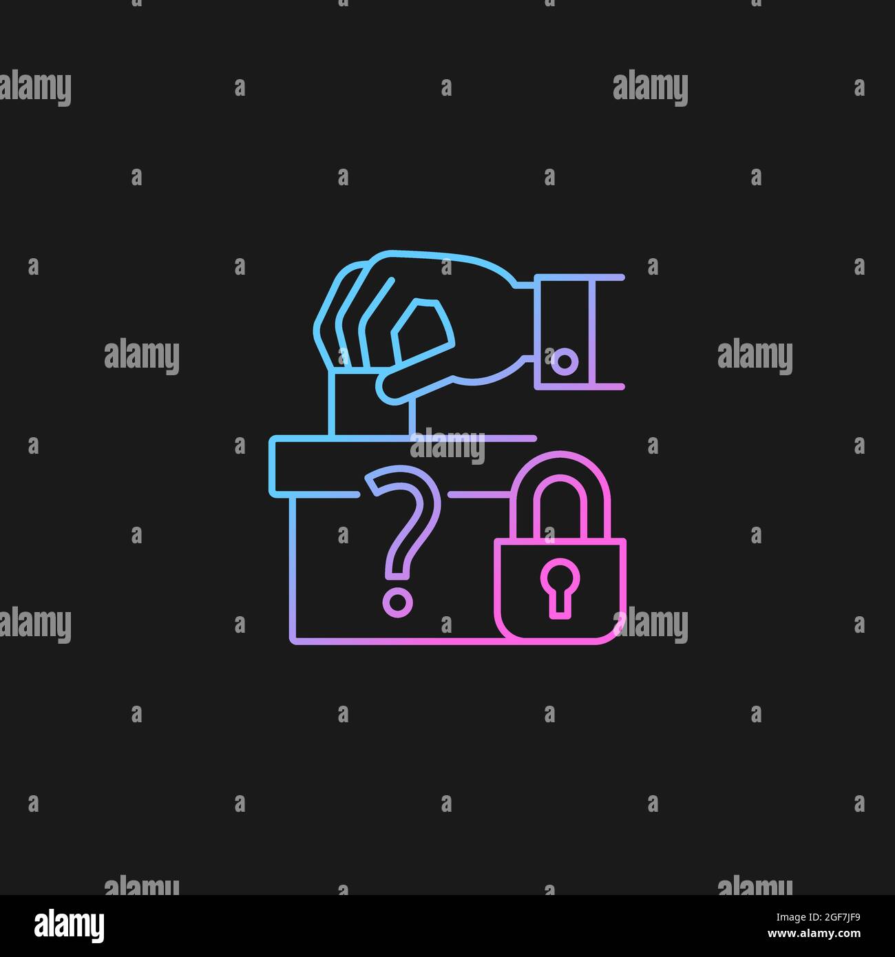 Protect political affiliation gradient vector icon for dark theme Stock ...