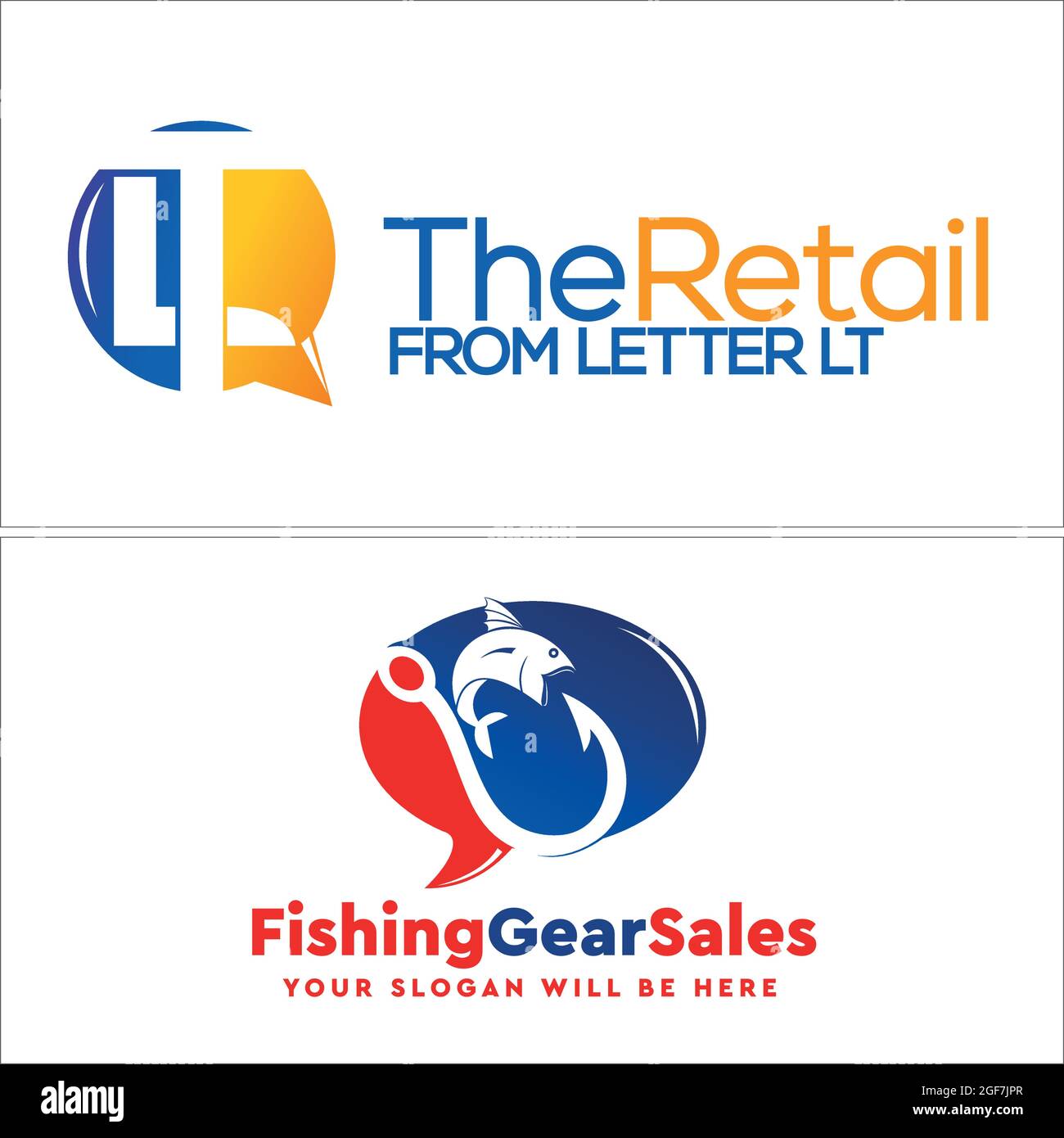 Retail E-commerce fishing business logo design Stock Vector Image & Art ...