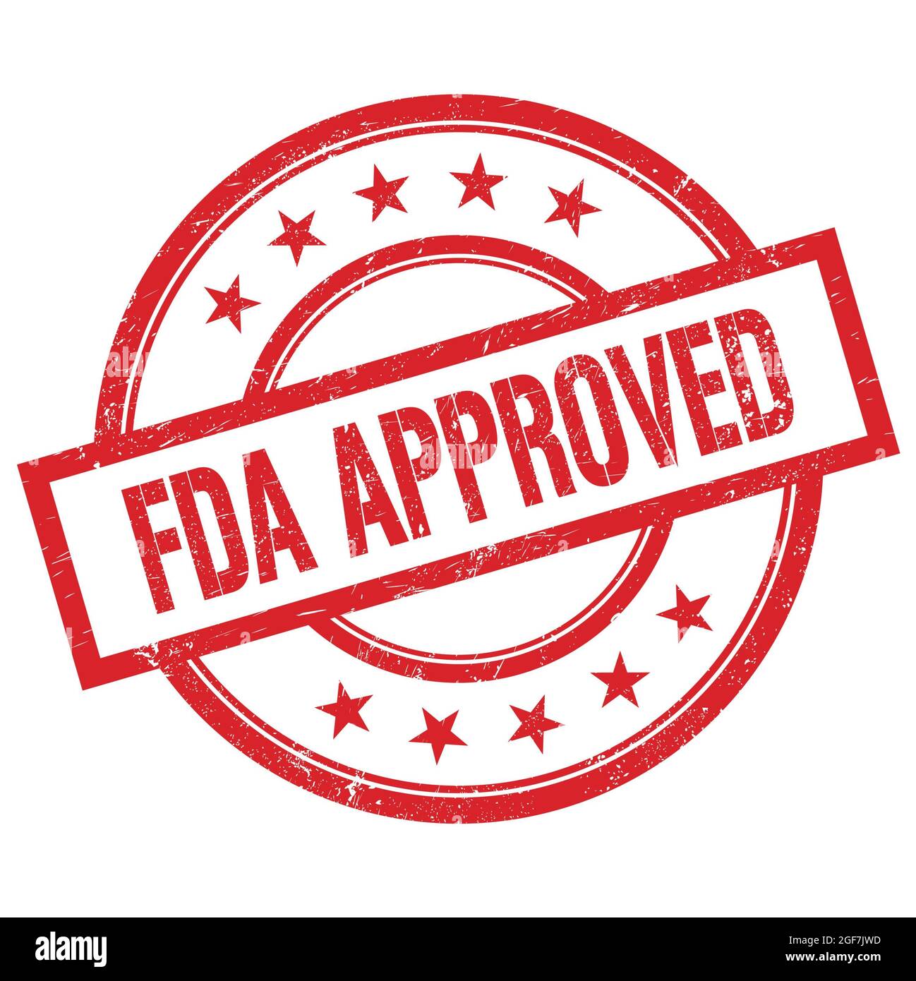 FDA APPROVED text written on red round vintage rubber stamp Stock Photo ...