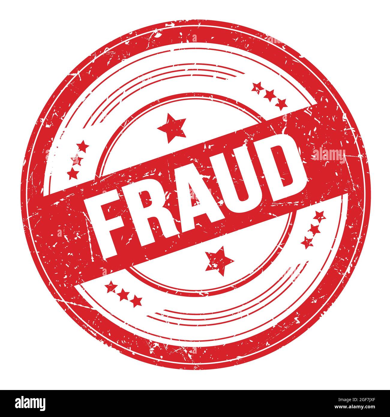 FRAUD text on red round grungy texture stamp Stock Photo - Alamy