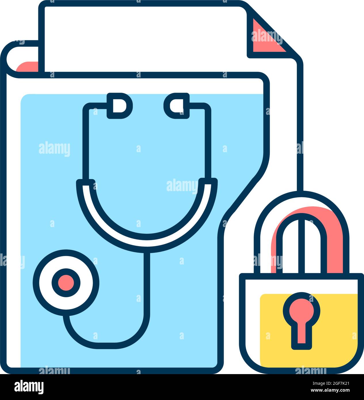 Protected health information RGB color icon Stock Vector Image & Art ...