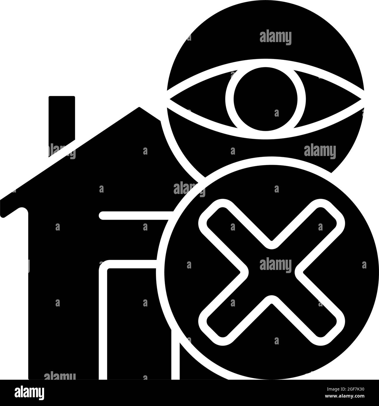 No spying on people black glyph manual label icon Stock Vector Image ...
