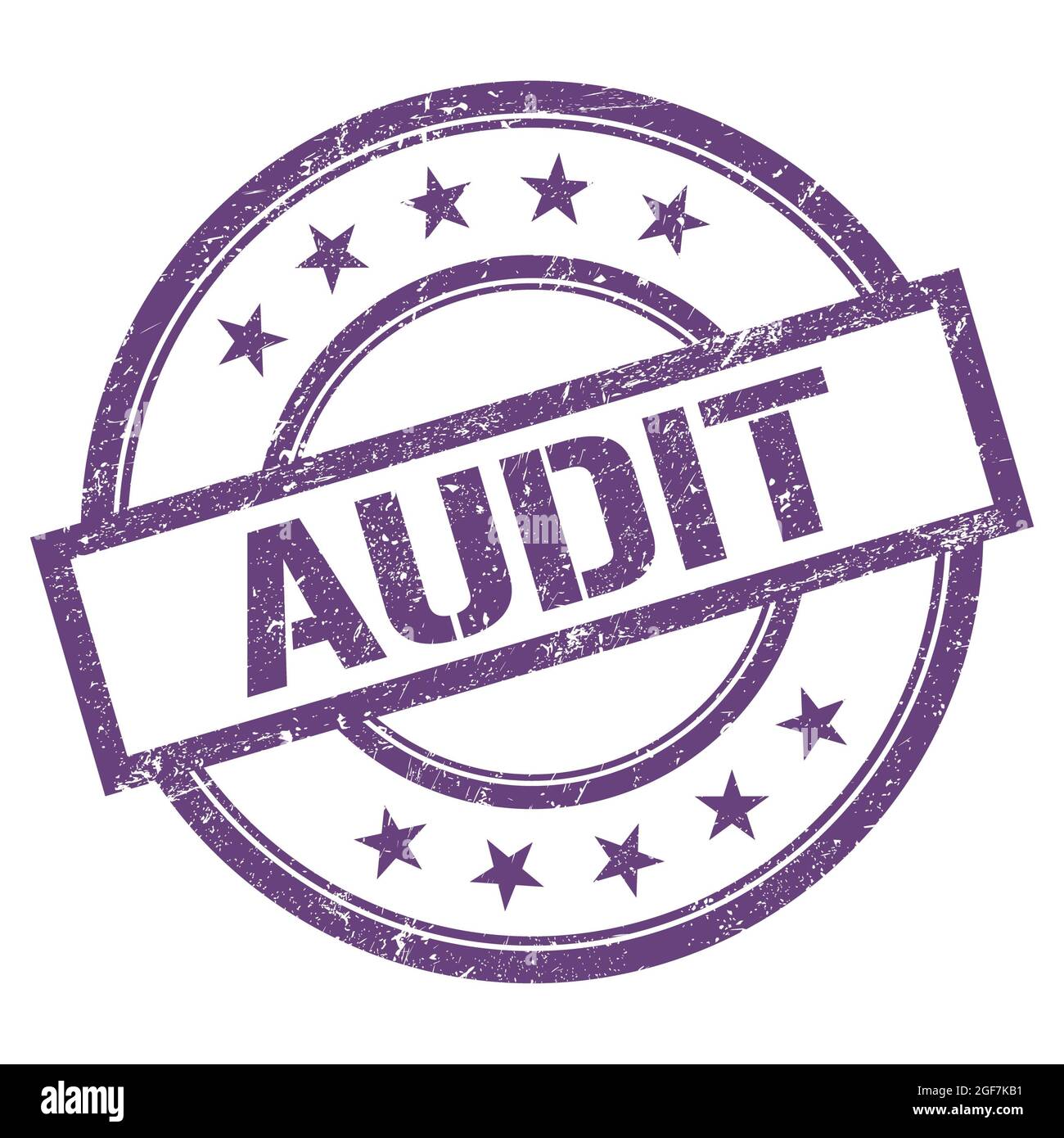 AUDIT text written on purple violet round vintage rubber stamp Stock ...