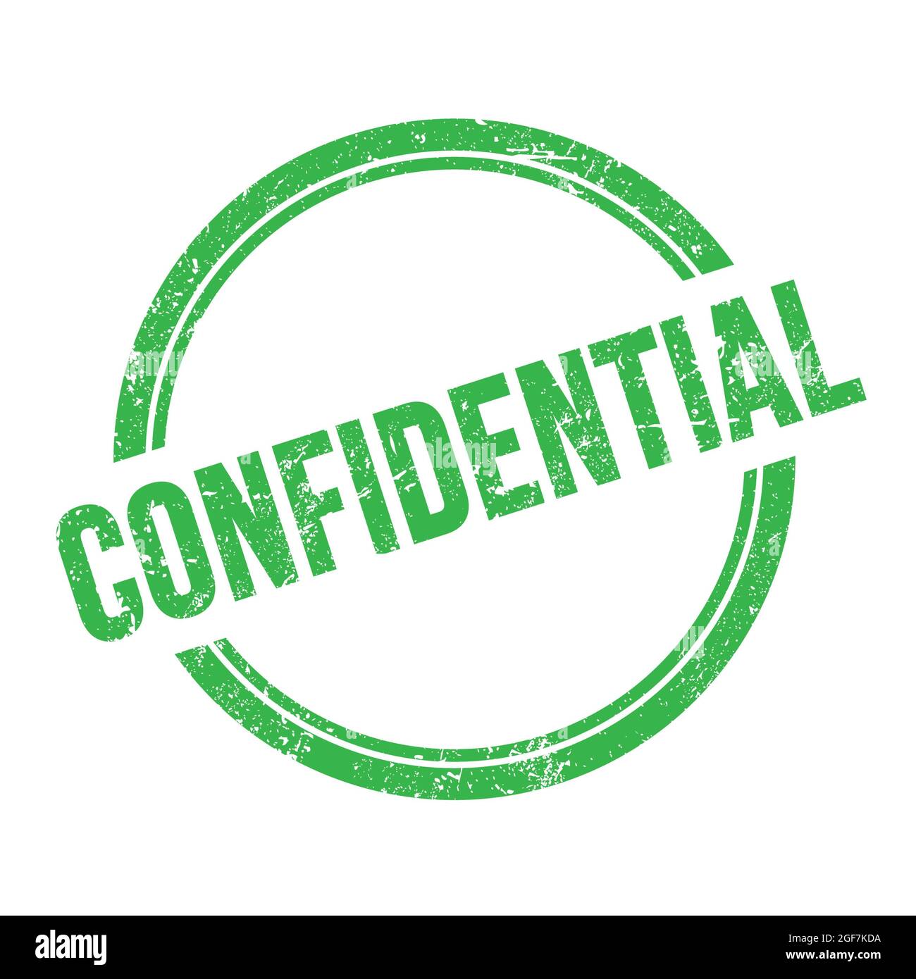 CONFIDENTIAL text written on green grungy vintage round stamp Stock ...