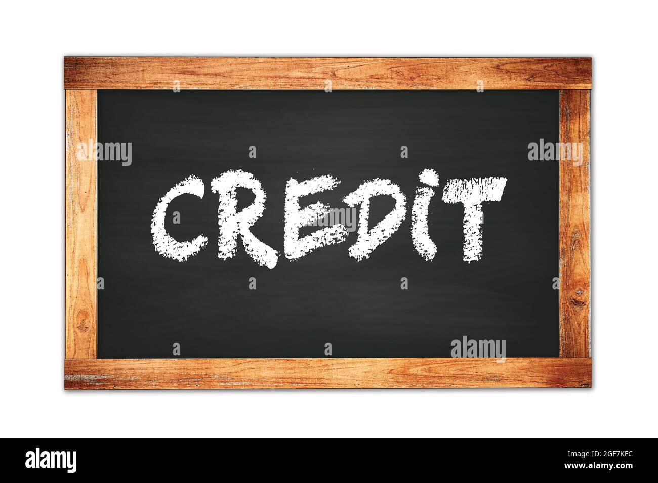 CREDIT text written on black wooden frame school blackboard Stock Photo ...