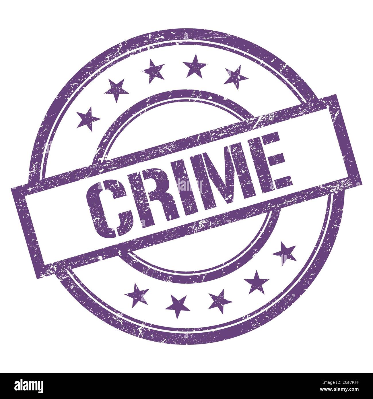 CRIME text written on purple violet round vintage rubber stamp Stock ...