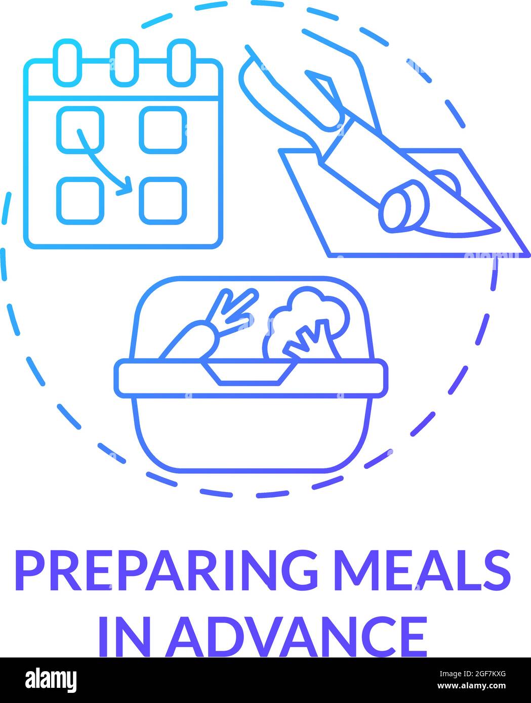 Preparing meals in advance blue gradient concept icon Stock Vector ... Preparing meals in advance blue gradient concept icon Stock Vector ...
