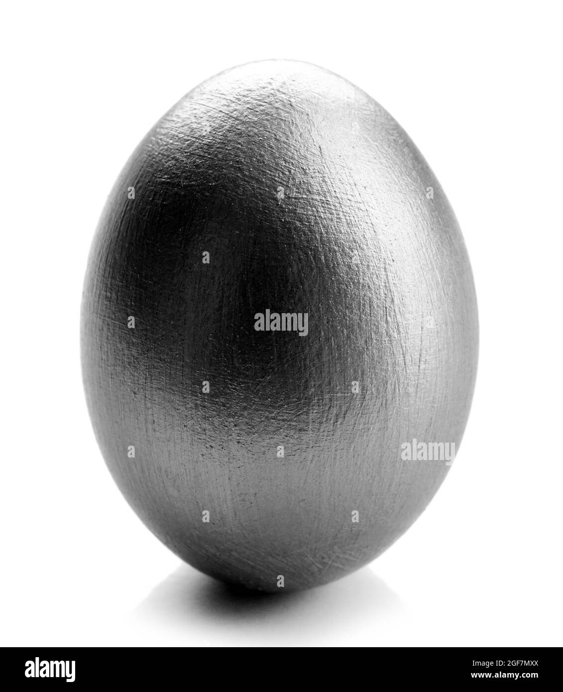 Silver Easter egg isolated on white background Stock Photo - Alamy