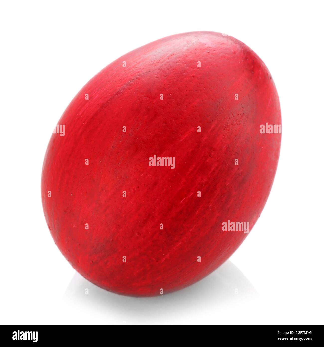 Red Easter egg isolated on white background Stock Photo - Alamy