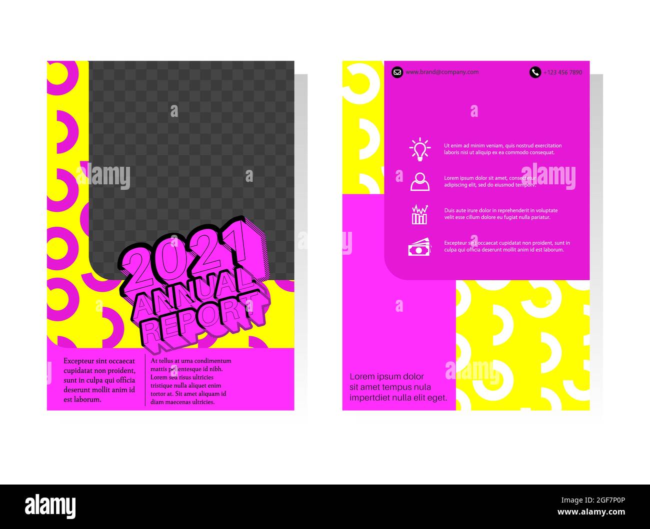 Geometry brochure, A4 size flyer template. Abstract vector design ...