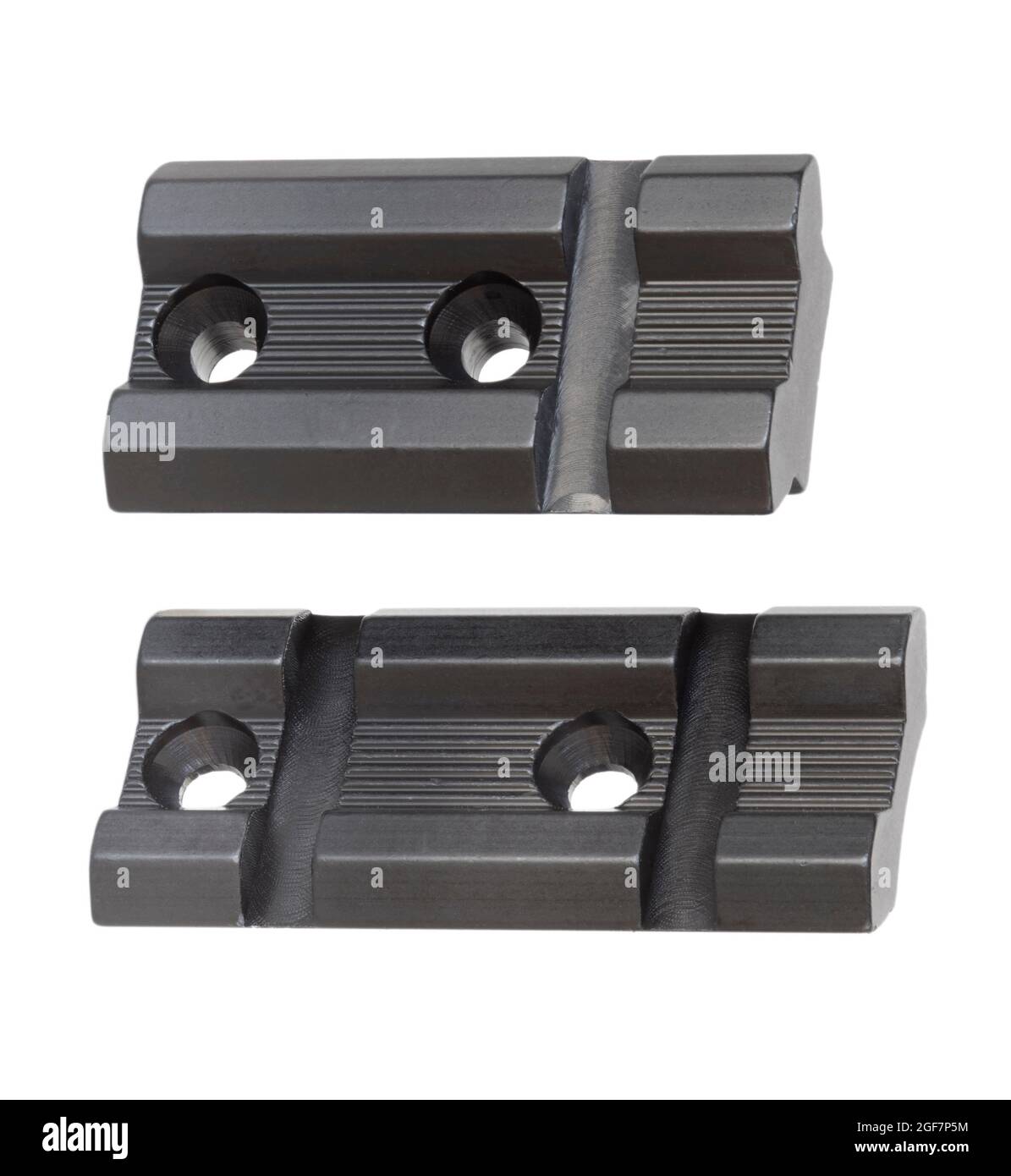 Pair of scope bases to attach a rifle scope on a bolt action rifle ...