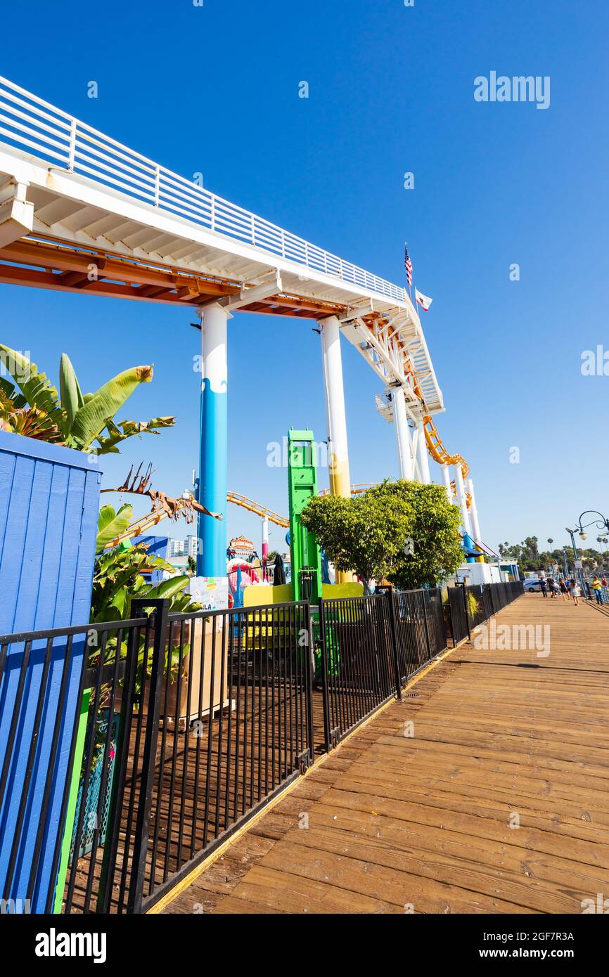 Pacific Park amusement Santa Monica pier, Santa Monica, Los Angeles ...