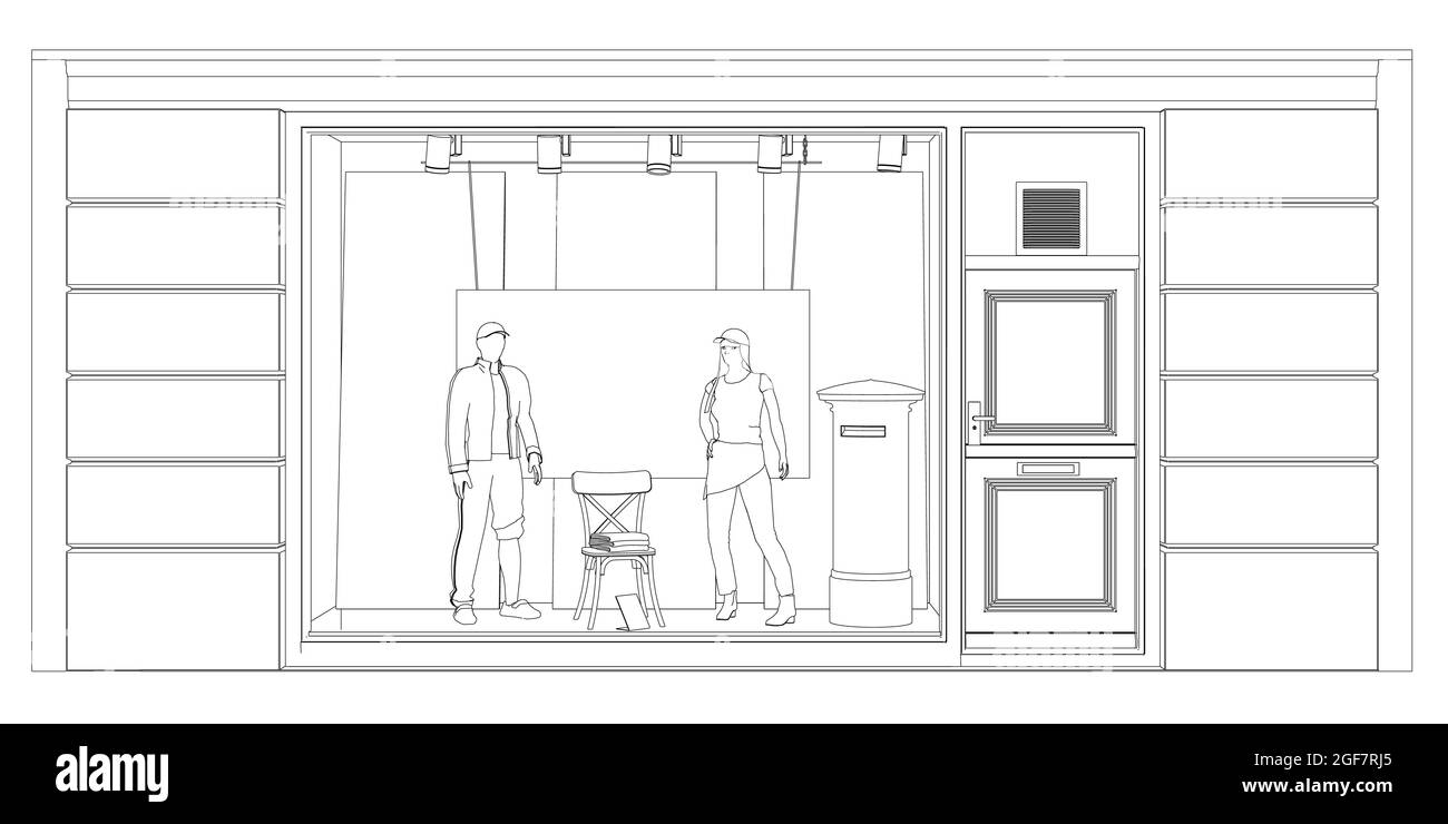 Store Mannequin Drawing