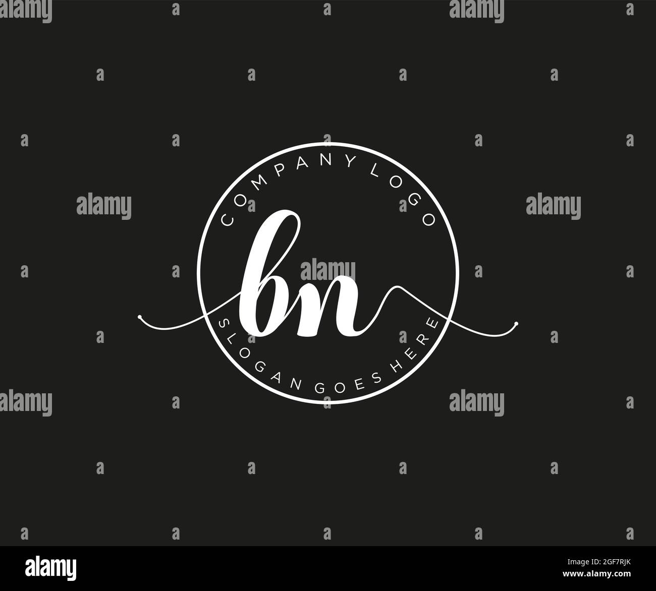 Bn minimal logo design hi-res stock photography and images - Alamy